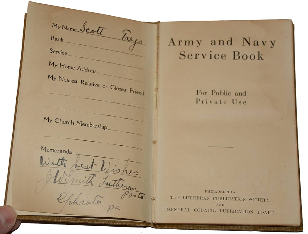 US WORLD WAR ONE “ARMY AND NAVY SERVICE BOOK” ID’D TO SOLDIER WHO DIED ...