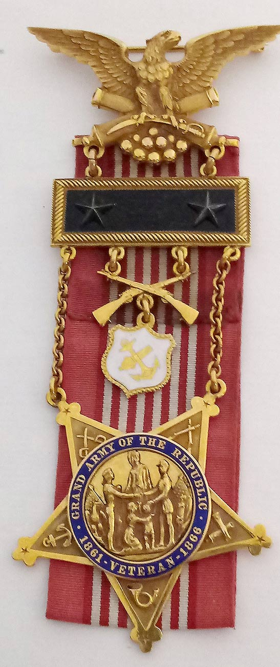 GOLD PRESENTATION MINNESOTA G.A.R. DEPARTMENT COMMANDER’S BADGE OF ...