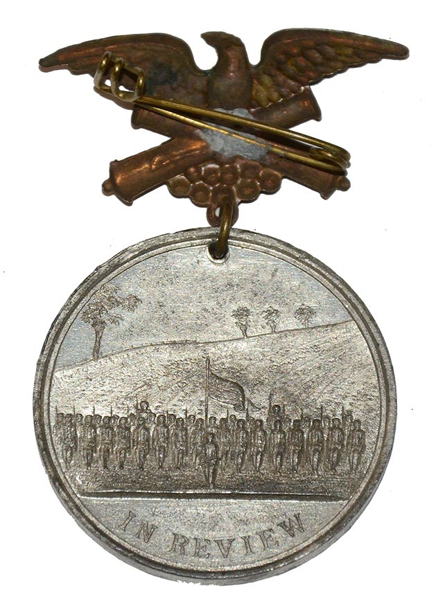 “IN REVIEW” GAR BADGE — Horse Soldier