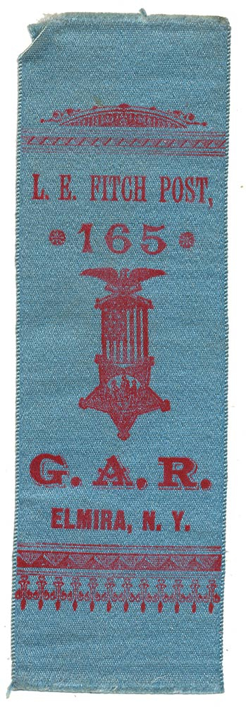 L.E FITCH GAR POST NO. 165 RIBBON, ELMIRA, NEW YORK — Horse Soldier