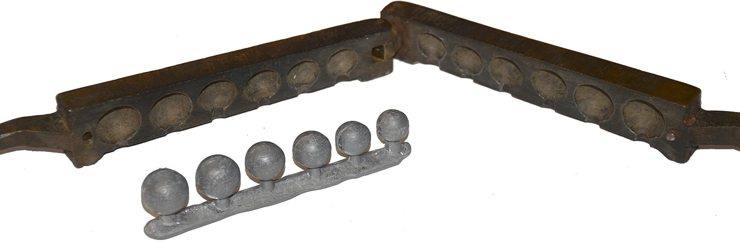 REVOLUTIONARY WAR SIX-CAVITY GANG MOLD FOR MUSKET & RIFLE BALLS — Horse ...