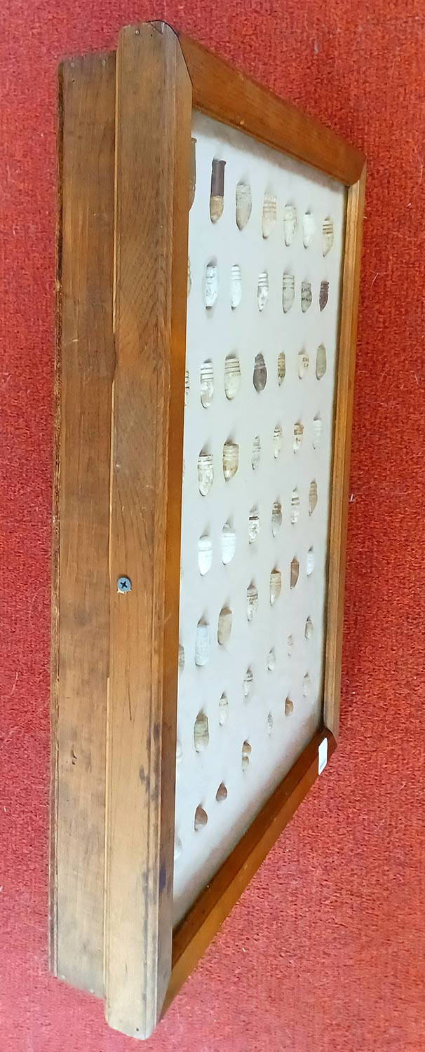 LARGE FRAMED BULLET COLLECTION FROM OLD COLLECTOR — Horse Soldier