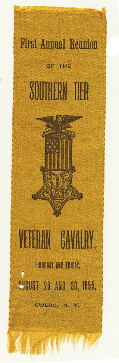 1ST ANNIVERSARY REUNION OF SOUTHERN TIER VETERAN CAVALRY NEW YORK, 1895 ...