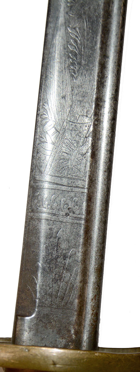 IMPORT NON-REGULATION FOOT OFFICER’S SWORD WITH UNUSUAL QUILL BACK ...