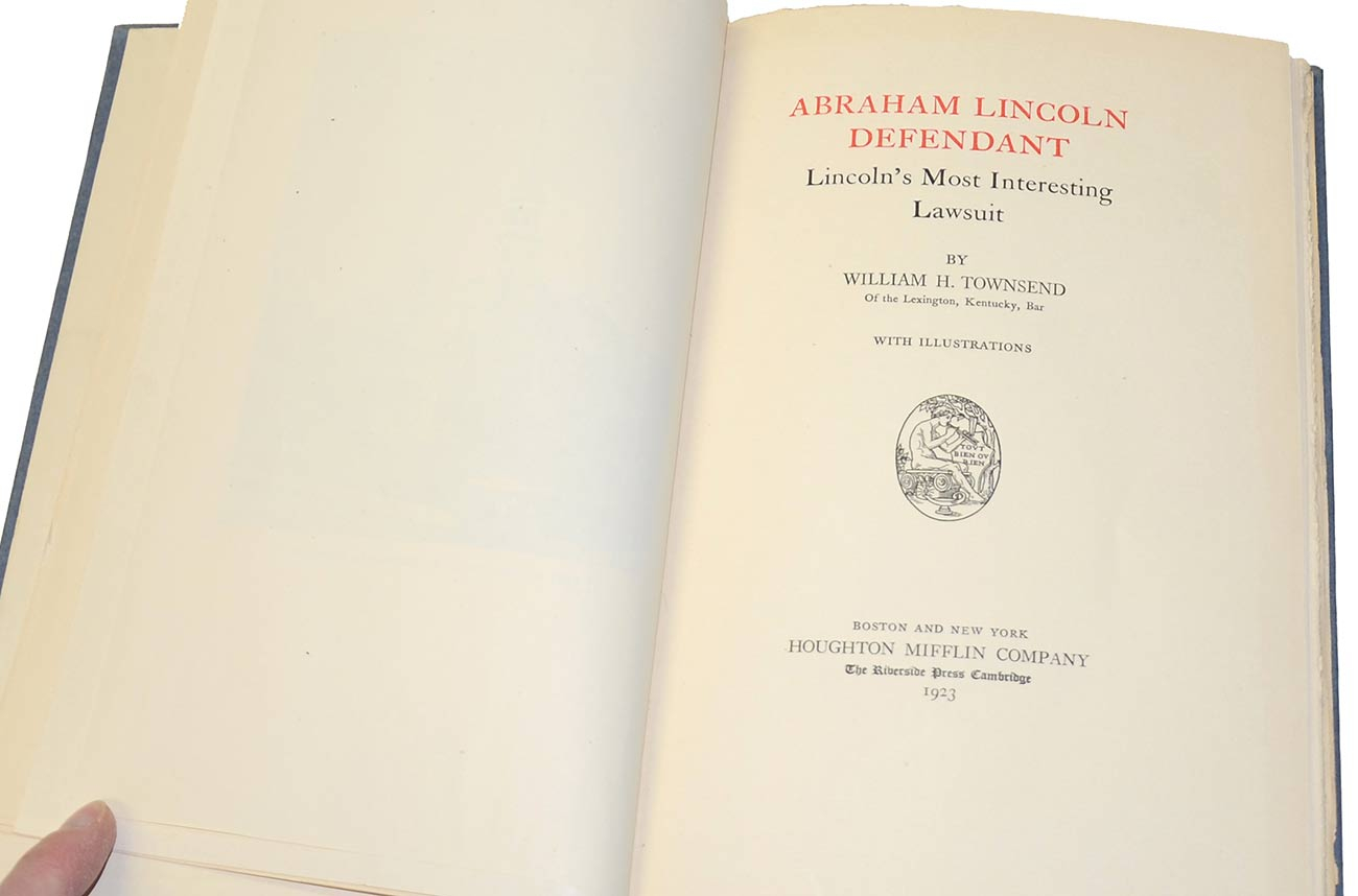 ABRAHAM LINCOLN DEFENDANT. LINCOLN’S MOST INTERESTING LAWSUIT. — Horse ...