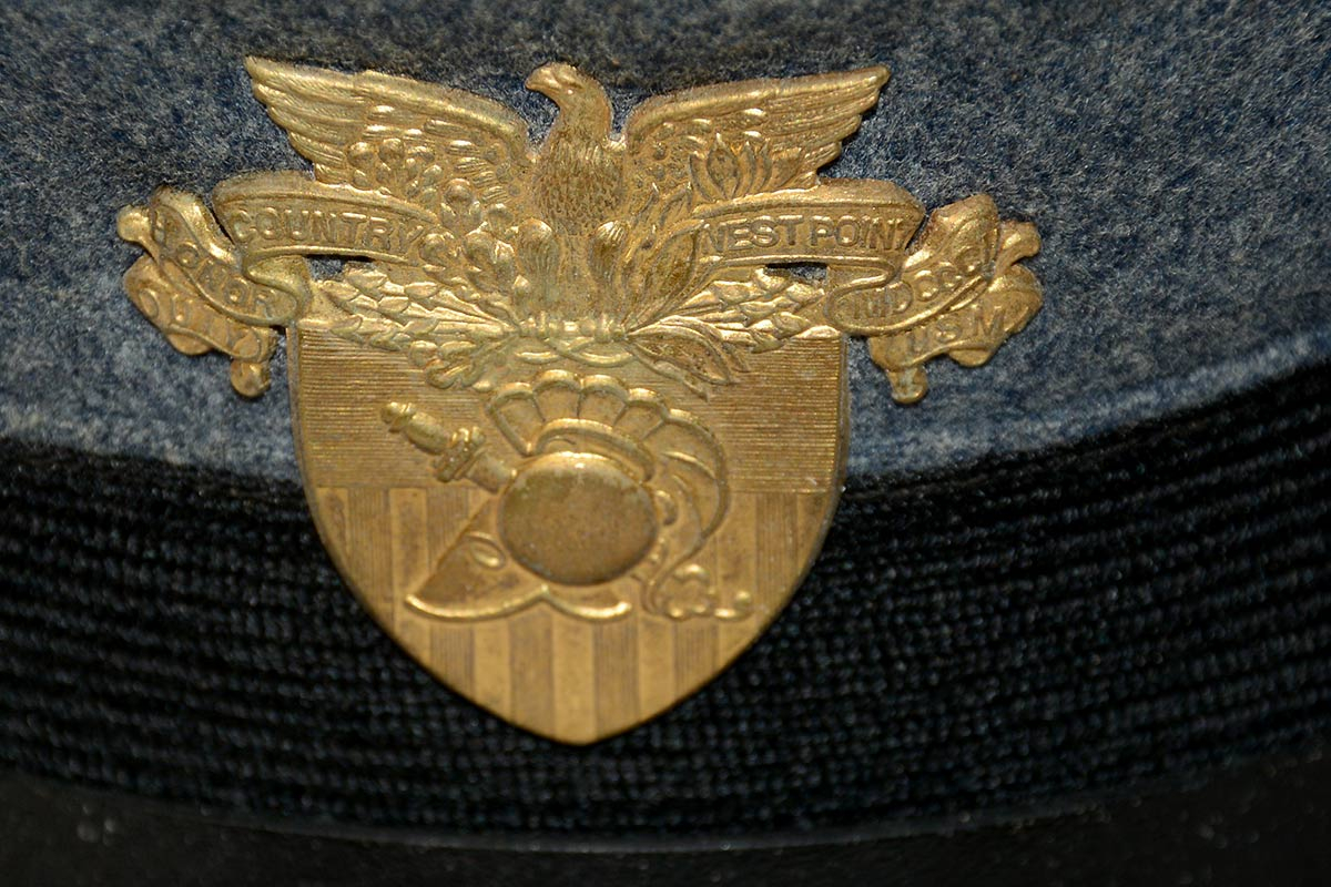 TWO WEST POINT HATS IDENTIFIED TO WILLIAM H. BIRRELL, KILLED IN THE ...