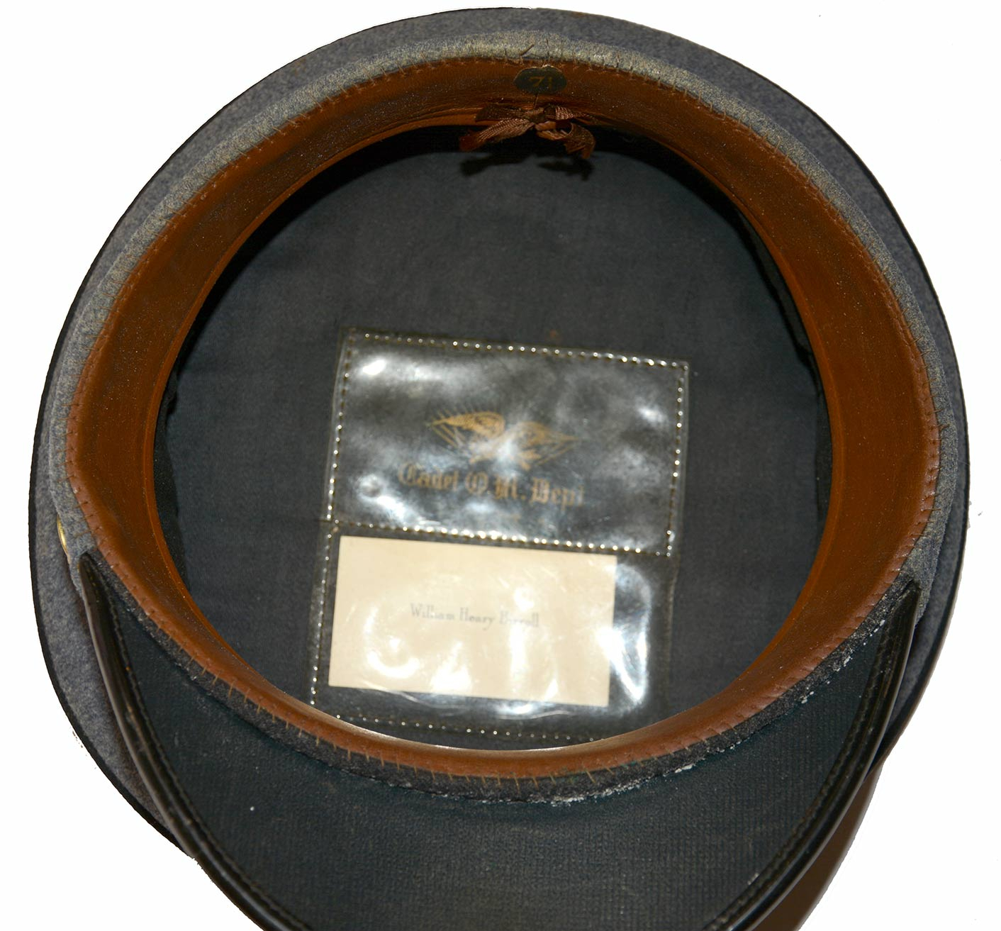 TWO WEST POINT HATS IDENTIFIED TO WILLIAM H. BIRRELL, KILLED IN THE ...