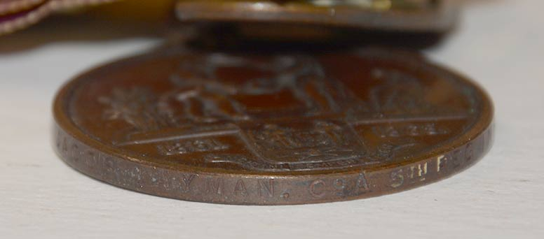 HONORABLE DISCHARGE MEDAL OF JACOB LAYMAN, CO. A, 5th WEST VIRGINIA ...