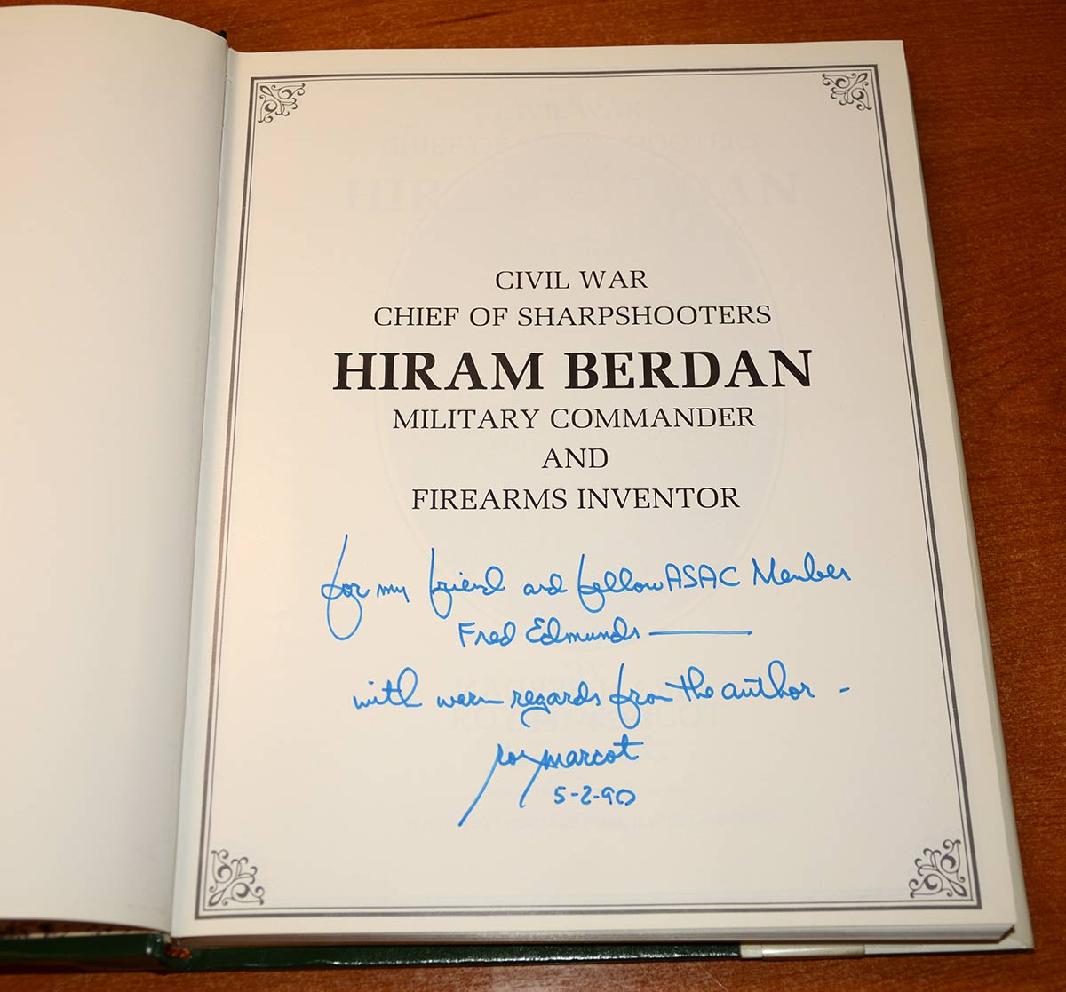 AUTOGRAPHED STUDY OF CHIEF OF SHARPSHOOTERS HIRAM BERDAN — Horse Soldier