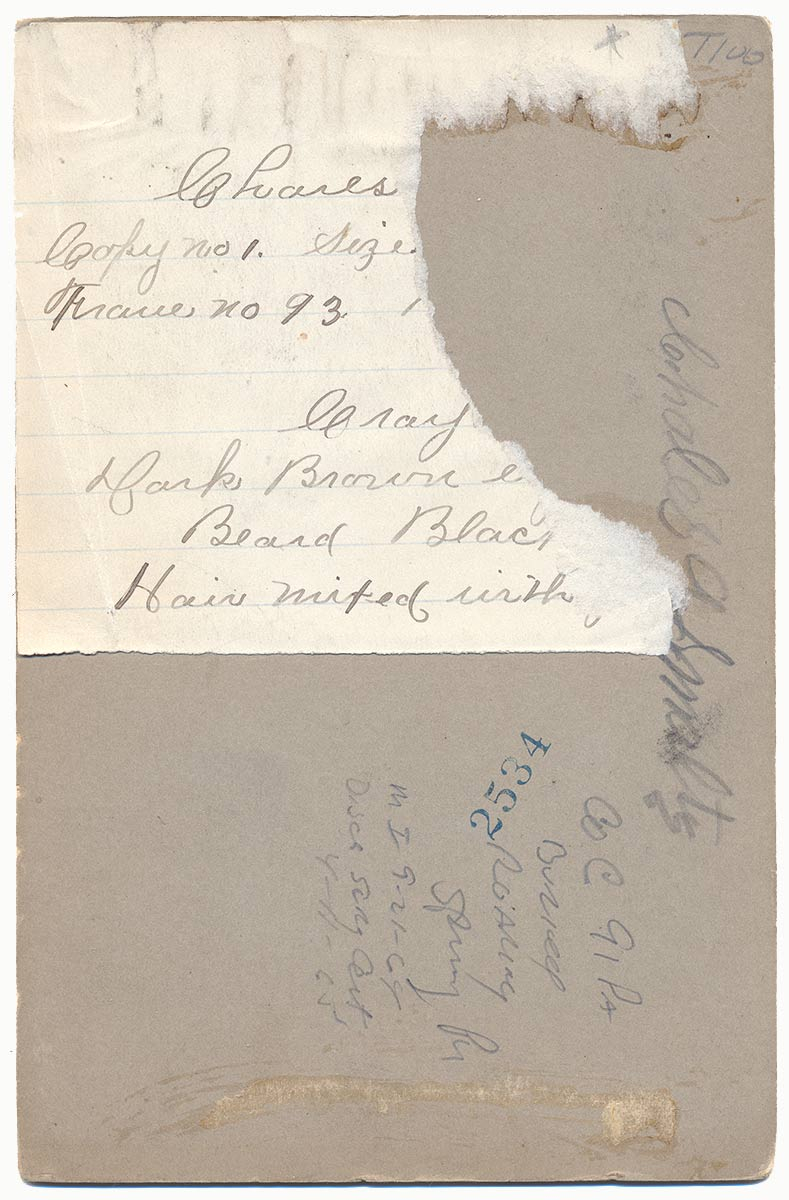 CABINET CARD PHOTO OF CHAS. A. SMALTZ, 91ST PA INFANTRY, WOUNDED AT ...