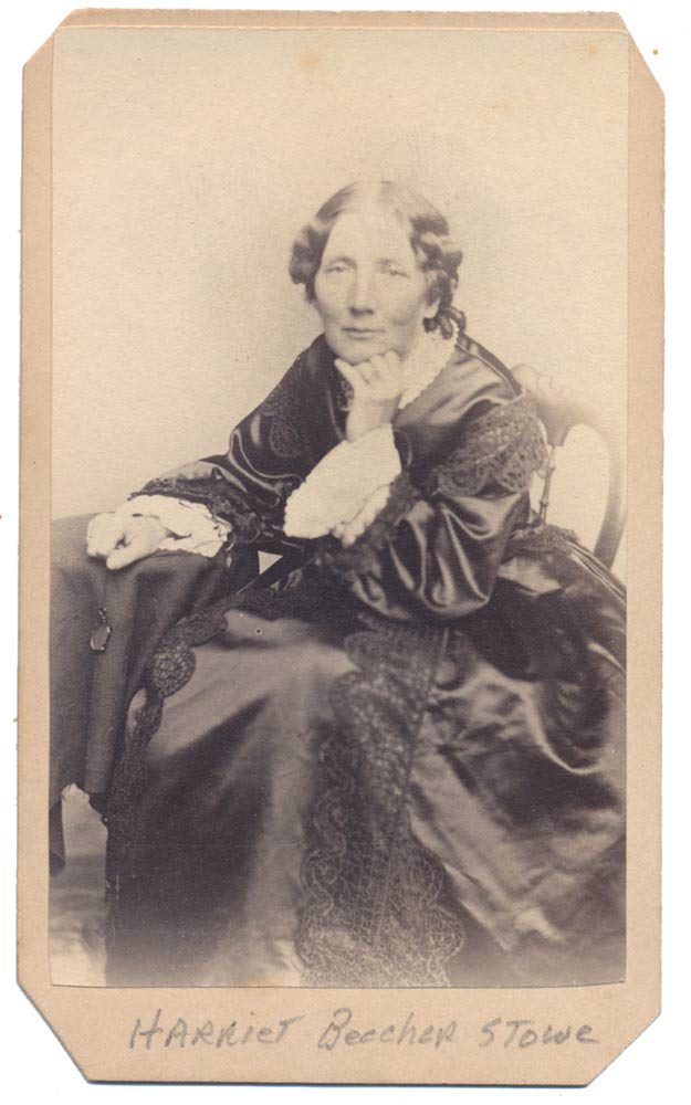 CDV OF HARRIET BEECHER STOWE — Horse Soldier