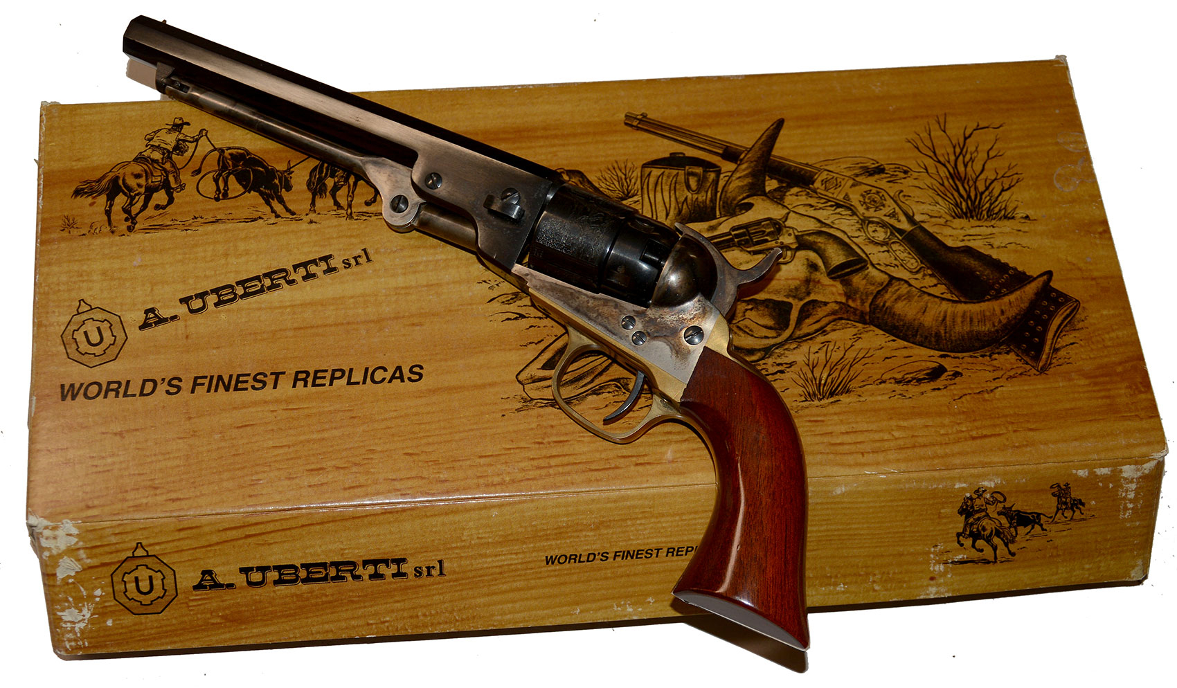 REPRODUCTION COLT POCKET REVOLVER BY UBERTI WITH BOX — Horse Soldier
