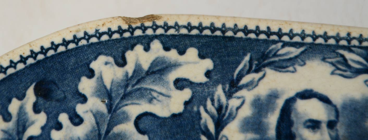 FANTASTIC BLUE TRANSFERWARE PLATTER DEPICTING PICKETT’S CHARGE AT ...