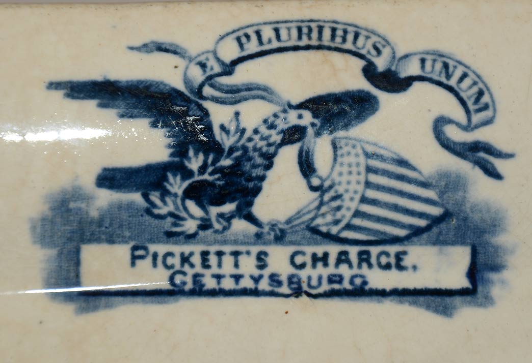 FANTASTIC BLUE TRANSFERWARE PLATTER DEPICTING PICKETT’S CHARGE AT ...