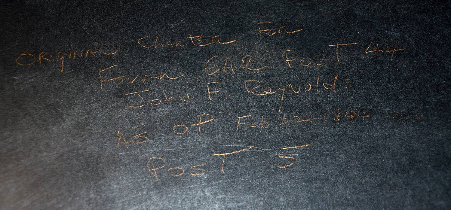 FRAMED GAR POST CHARTER FOR THE JOHN F. REYNOLDS POST #5 IN NORTH ...