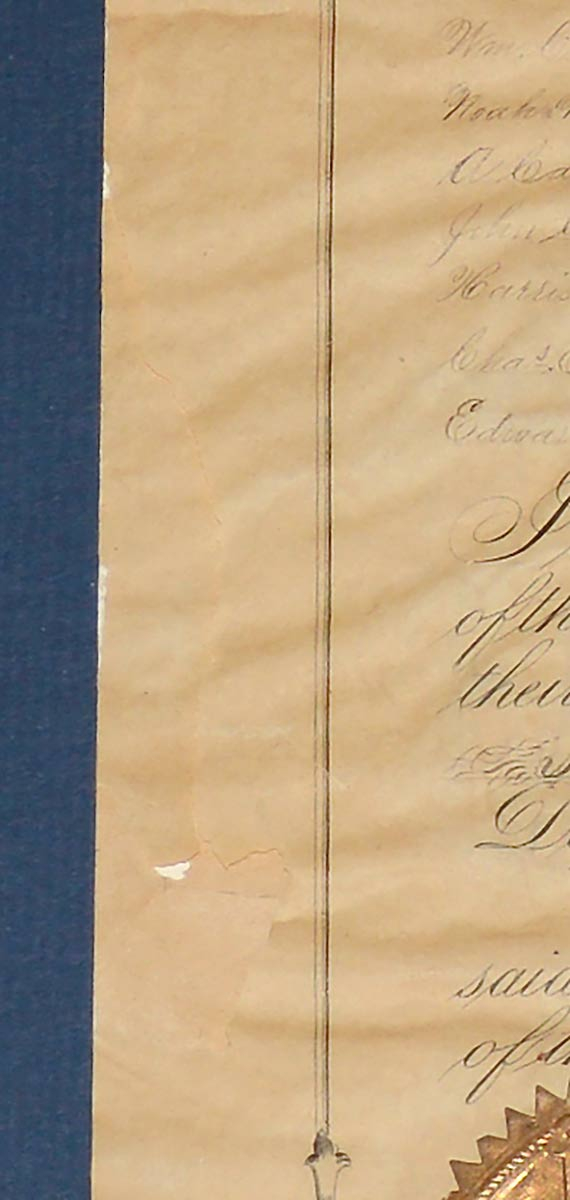 FRAMED GAR POST CHARTER FOR THE JOHN F. REYNOLDS POST #5 IN NORTH ...