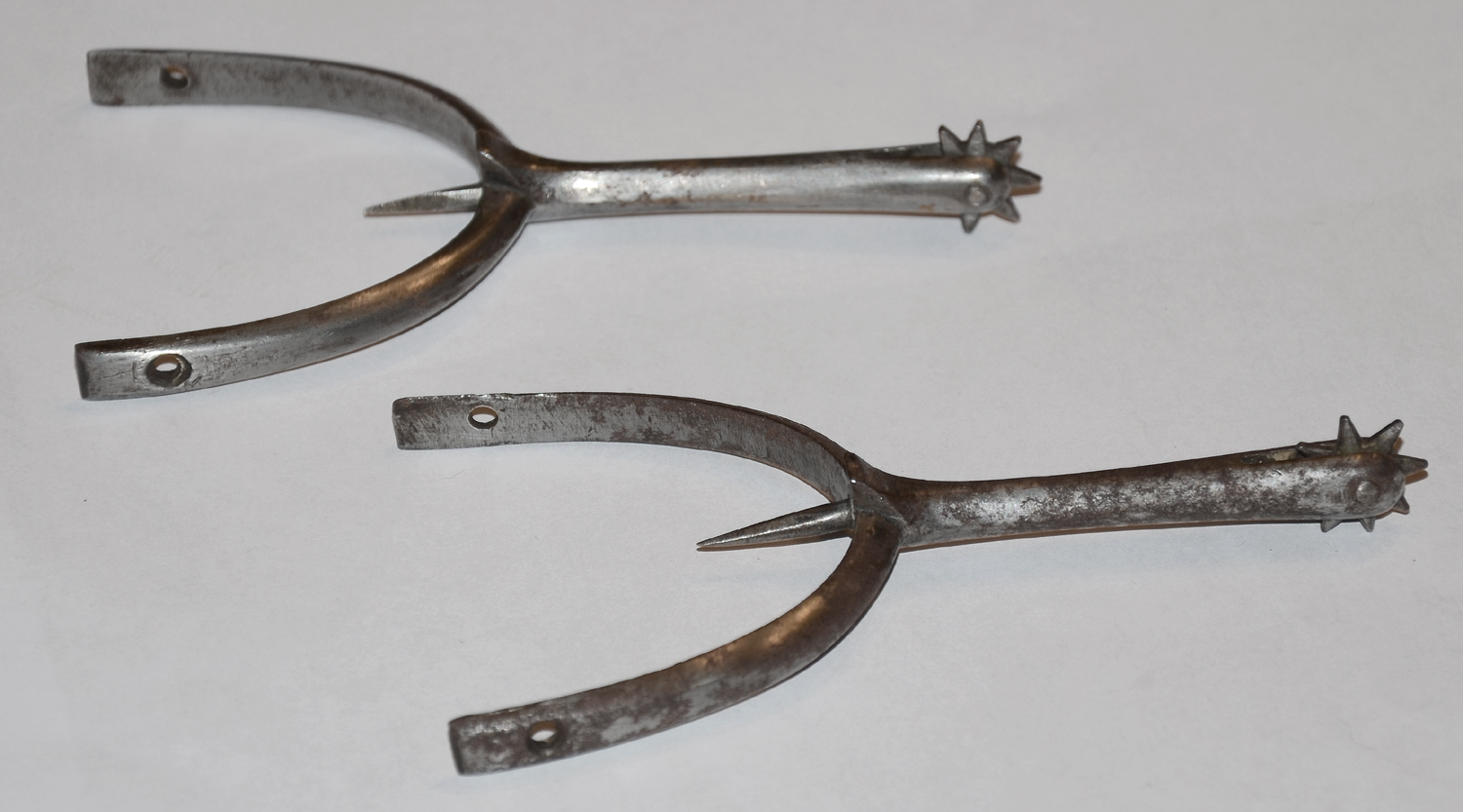 PRE-WAR BOX SPURS WITH VERBAL ID TO AN OHIO ARTILLERY OFFICER WOUNDED ...
