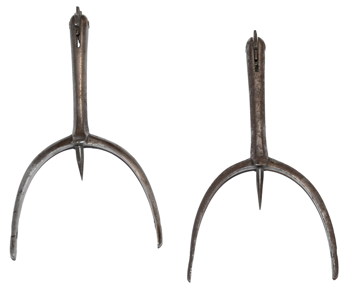 PRE-WAR BOX SPURS WITH VERBAL ID TO AN OHIO ARTILLERY OFFICER WOUNDED ...