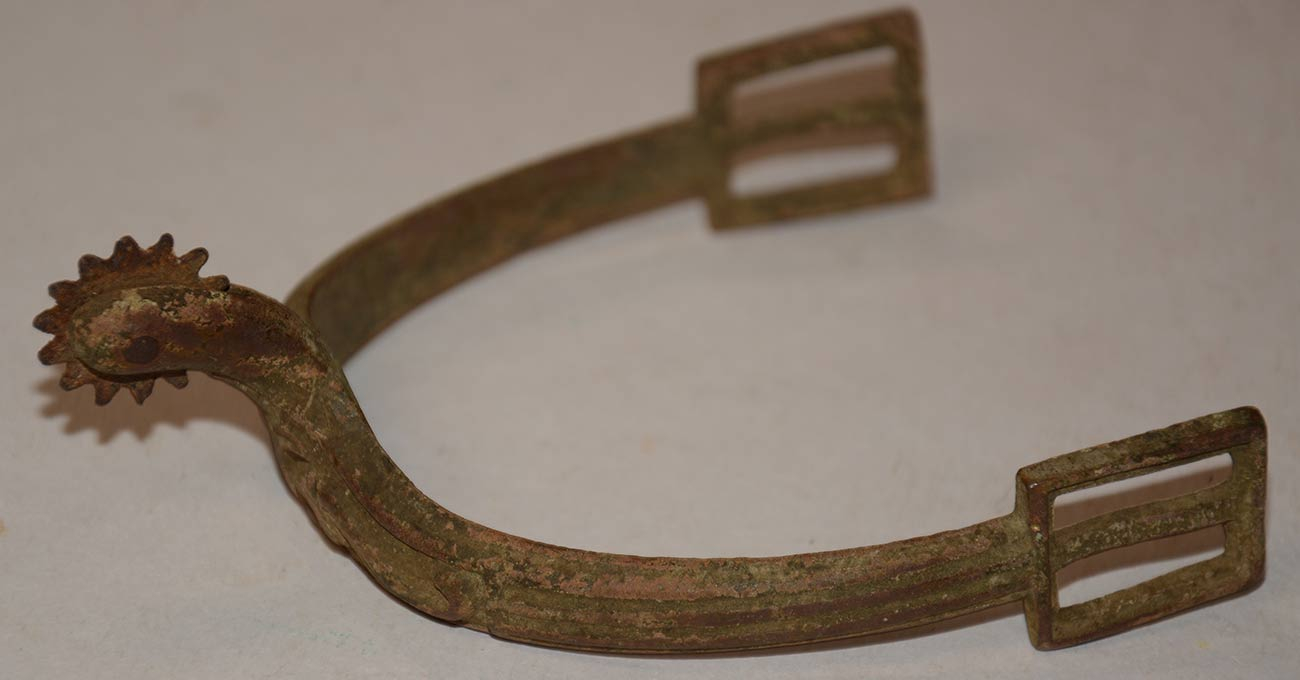 NICE US CIVIL WAR OFFICER’S CAVALRY SPUR FROM ANTIETAM — Horse Soldier