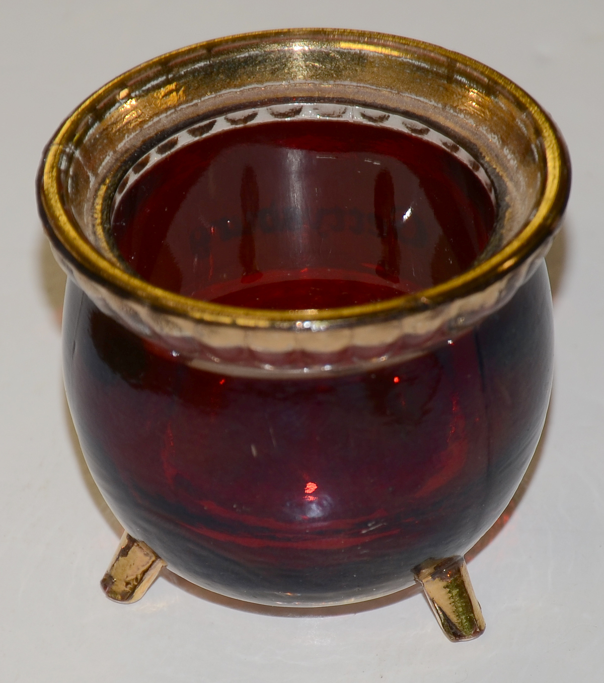 GETTYSBURG SOUVENIR RUBY FLASH GLASS CAULDRON POT — Horse Soldier