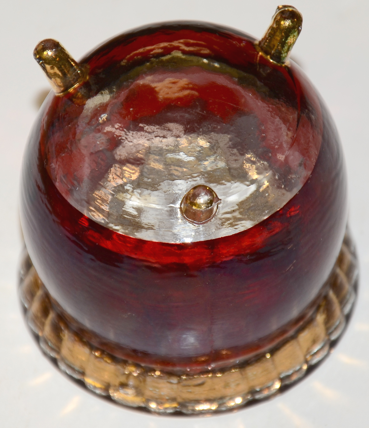 GETTYSBURG SOUVENIR RUBY FLASH GLASS CAULDRON POT — Horse Soldier