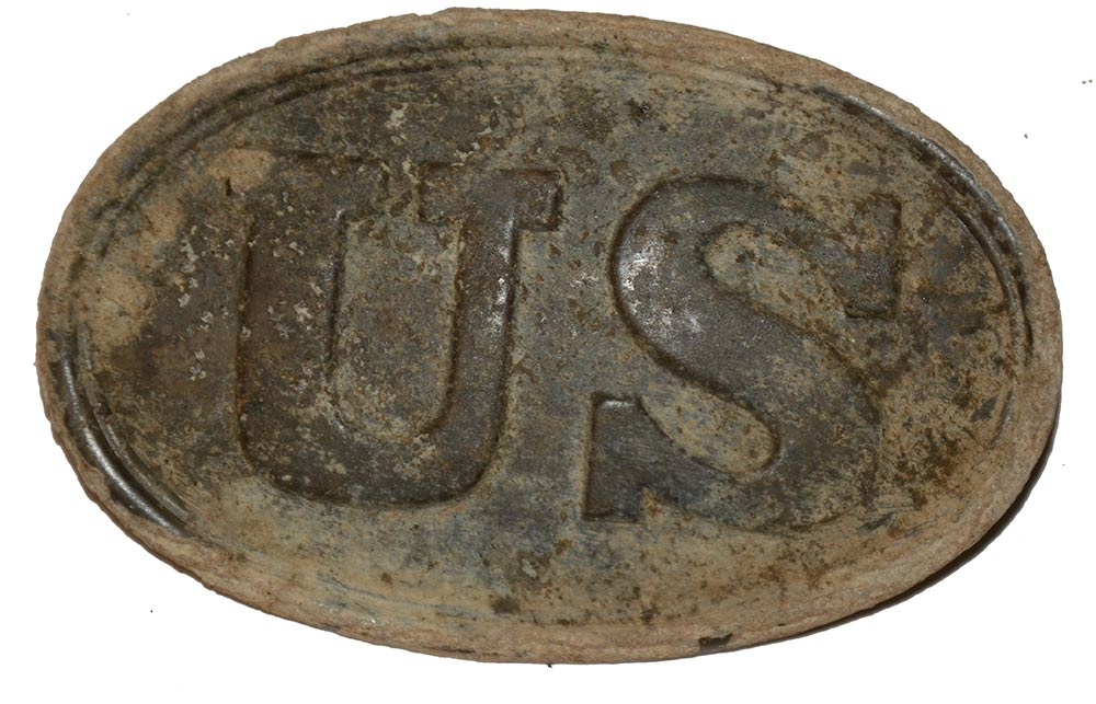 RELIC, PATTERN 1839 OVAL CARTRIDGE BOX PLATE DUG NEAR ORANGE, VA ...