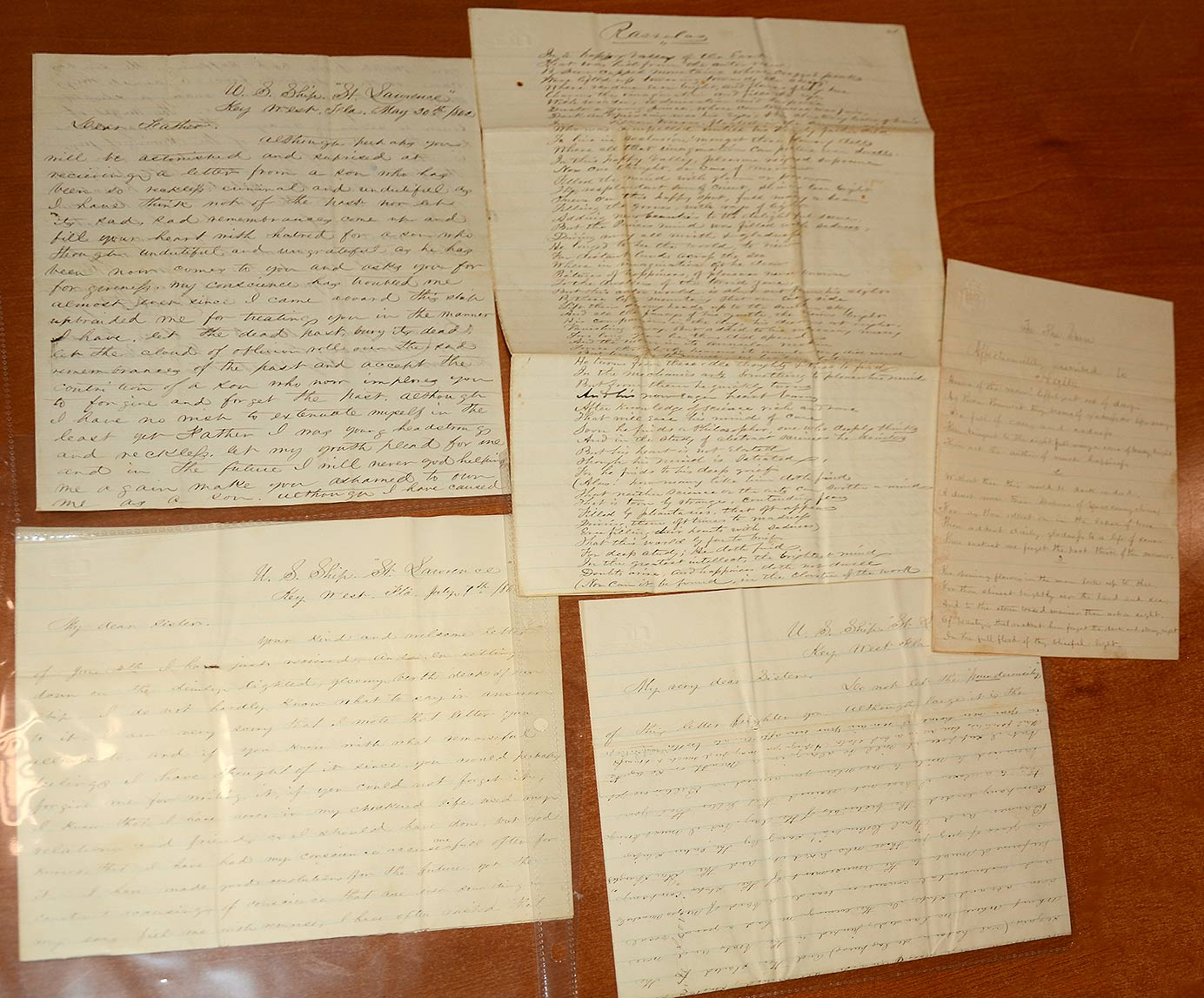 U.S. MARINE CORPS CIVIL WAR LETTER GROUPING - CORPORAL DANIEL S. BOYER ...