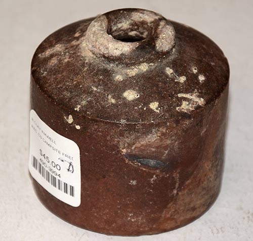 ROUND CLAY INKWELL DUG IN A CONFEDERATE CAMP AT FREDERICKSBURG — Horse ...