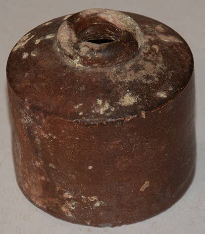 ROUND CLAY INKWELL DUG IN A CONFEDERATE CAMP AT FREDERICKSBURG — Horse ...