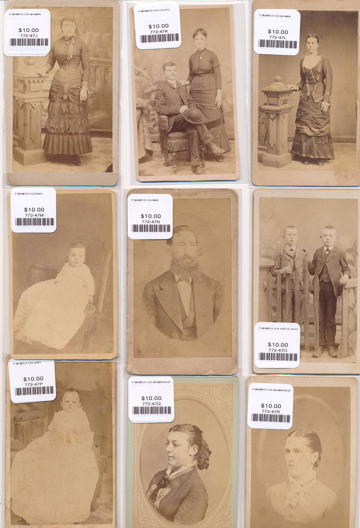 SELECTION OF CDV’S OF CIVILIANS TAKEN BY MUMPER & CO., LOCAL GETTYSBURG ...