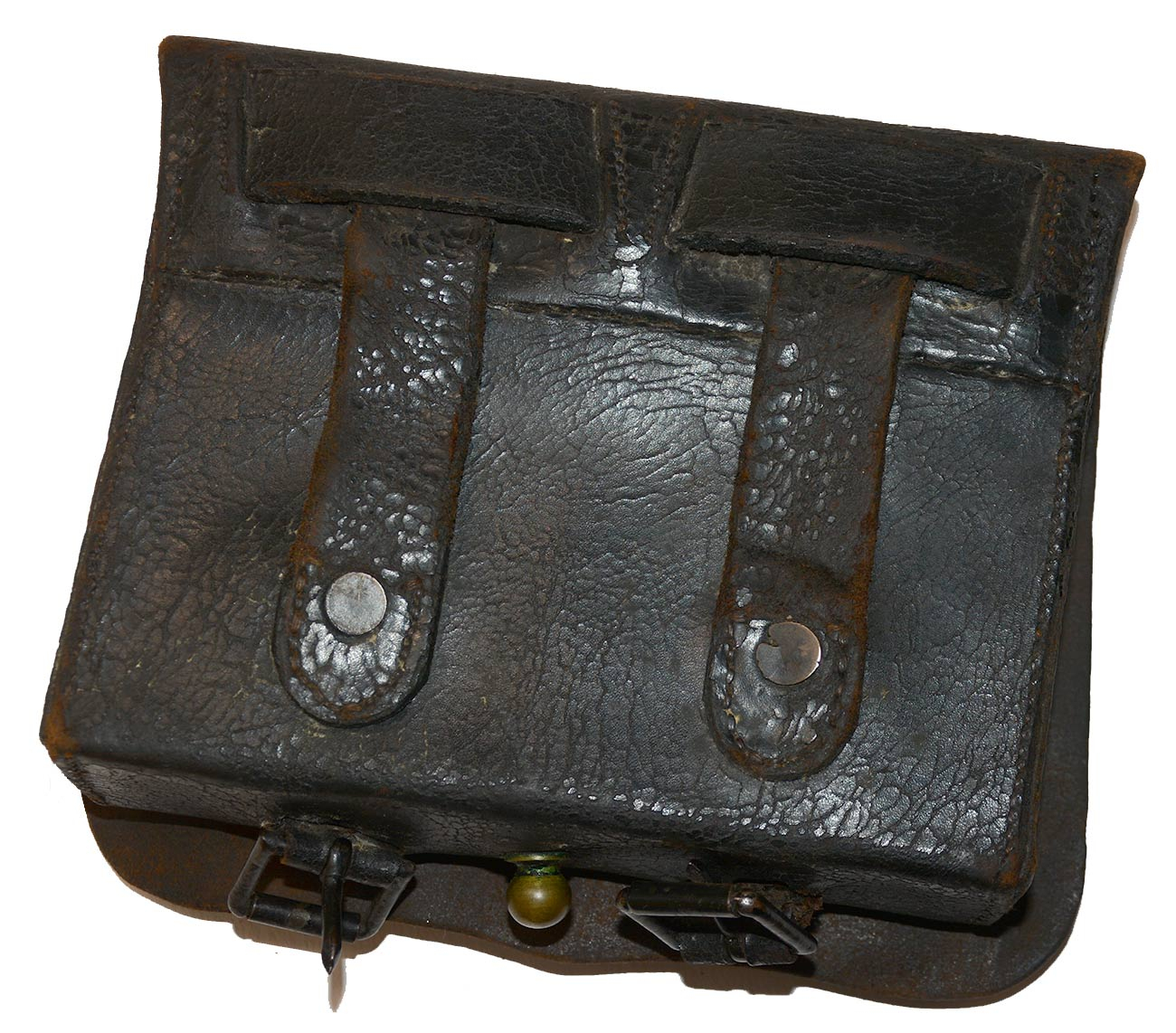 U.S. PATTERN 1861 INFANTRY CARTRIDGE BOX WITH BRASS PLATE — Horse Soldier