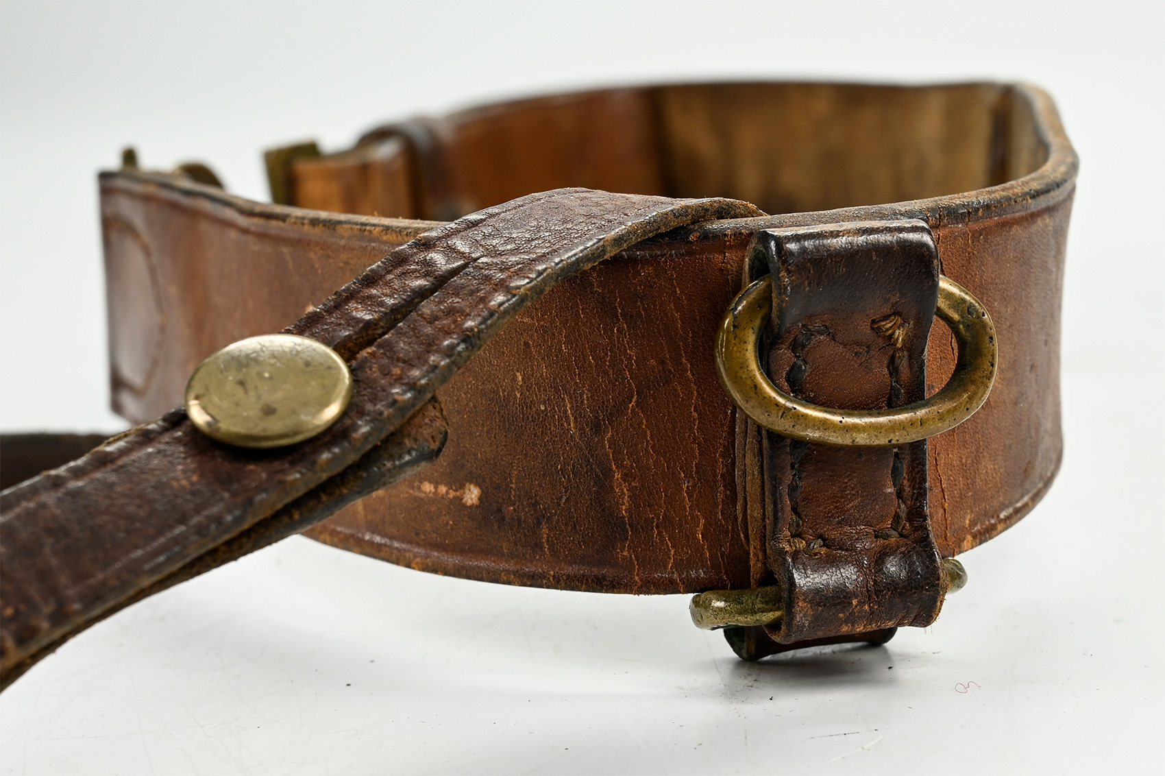 ORIGINAL CONFEDERATE TWO-PIECE CS BELT PLATE ON A REPRODUCTION SWORD ...