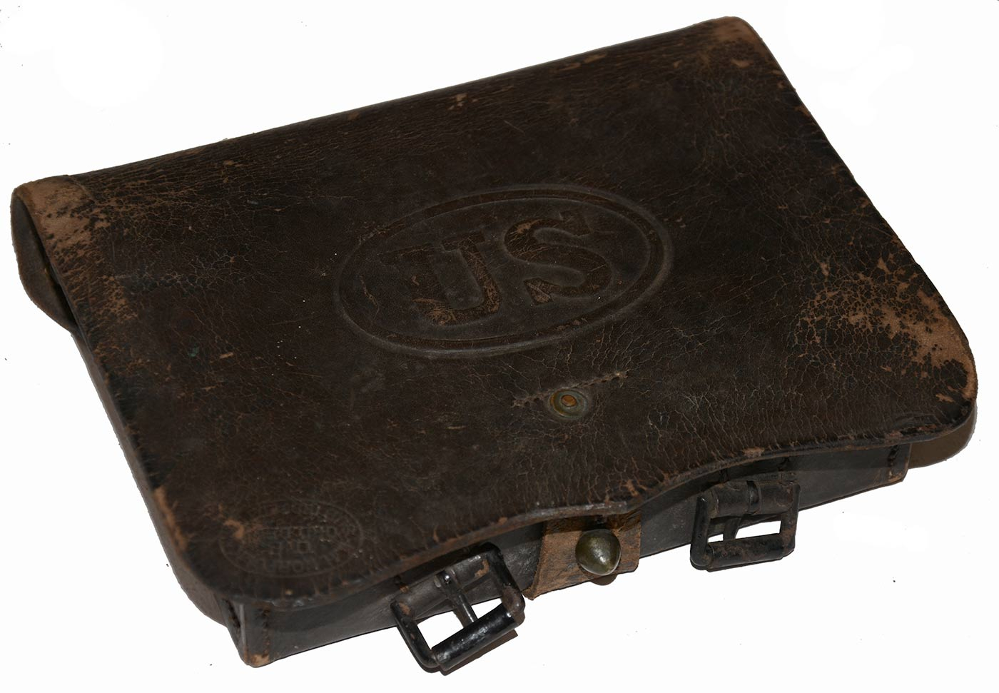 WELL-MARKED U.S. PATTERN 1864 INFANTRY CARTRIDGE BOX — Horse Soldier