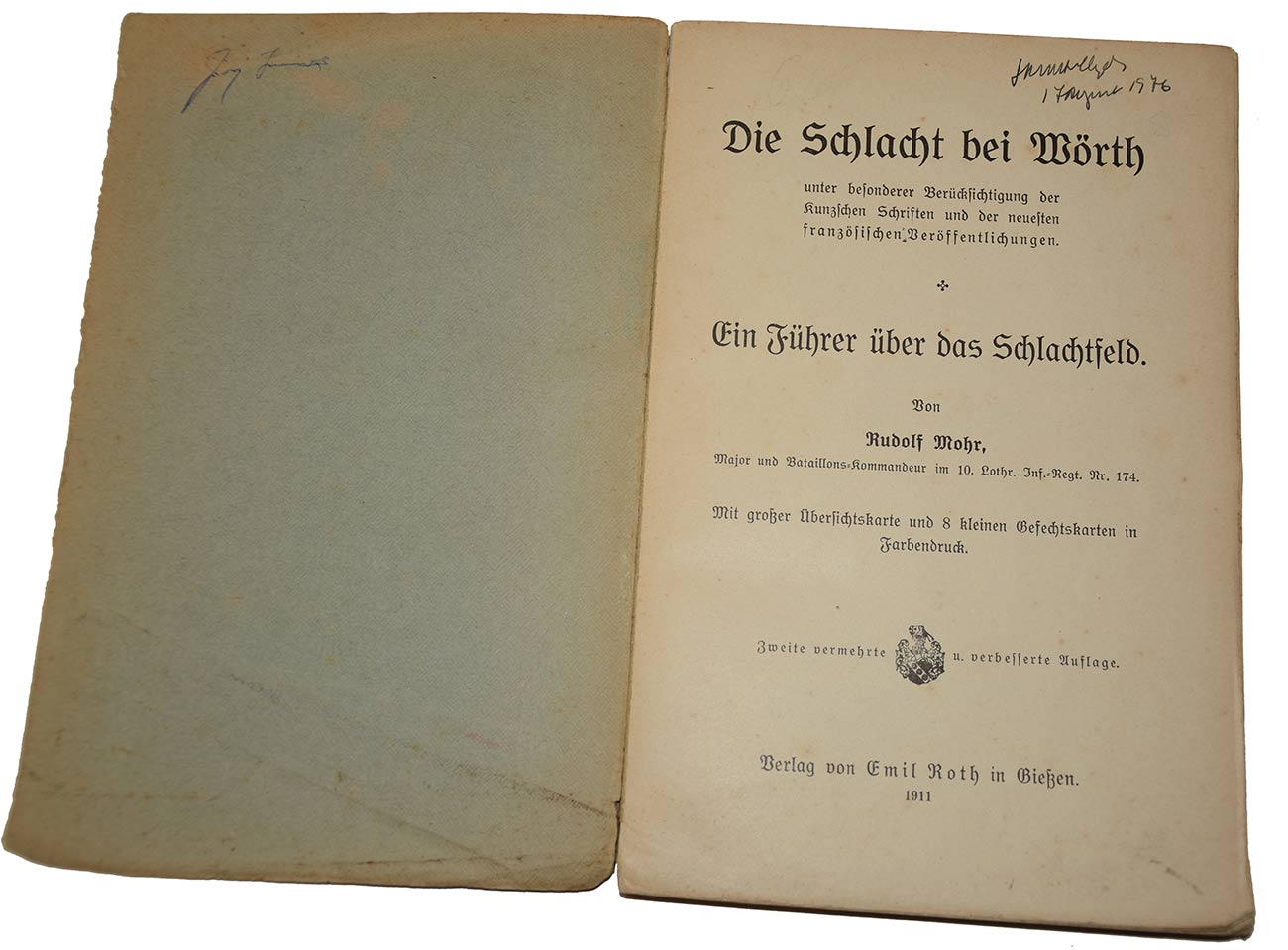 1911 STUDY IN GERMAN OF THE 1870 BATTLE OF WORTH IN THE FRANCO ...