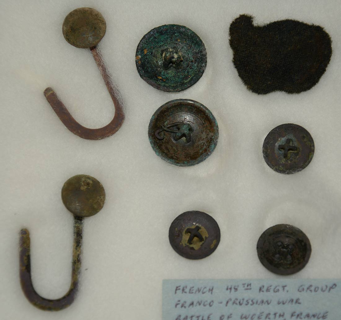 SMALL COLLECTION OF RELICS IDENTIFIED TO THE FRENCH 48TH REGIMENT OF ...