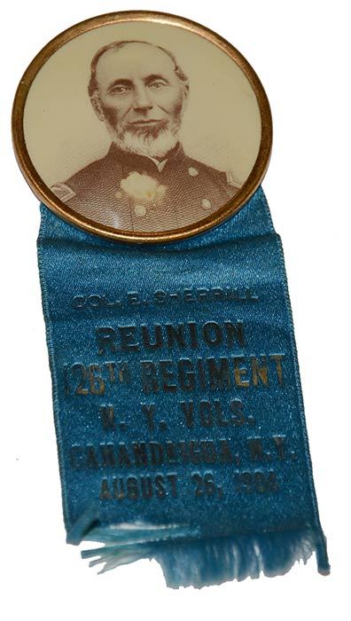 1904 REUNION RIBBON FOR THE 126TH NEW YORK VOLUNTEERS — Horse Soldier