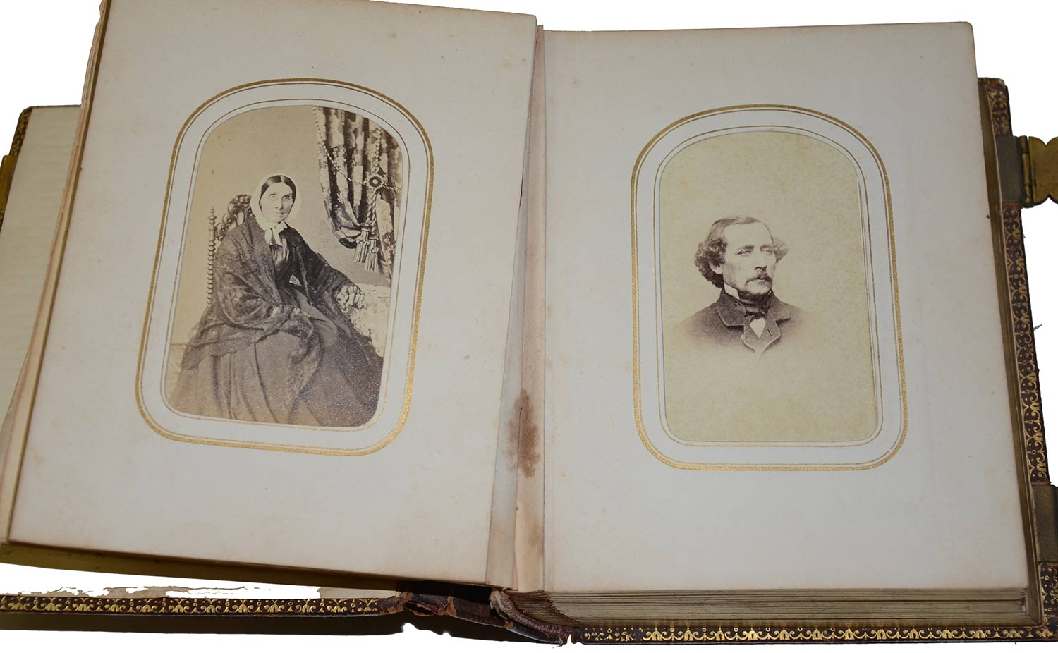 CDV ALBUM OF CIVILIAN IMAGES, ALONG WITH TWO MILITARY IMAGES — Horse ...