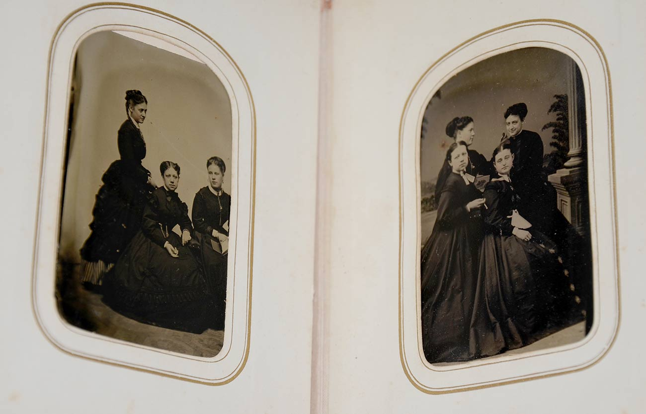 CDV ALBUM OF CIVILIAN IMAGES, ALONG WITH TWO MILITARY IMAGES — Horse ...