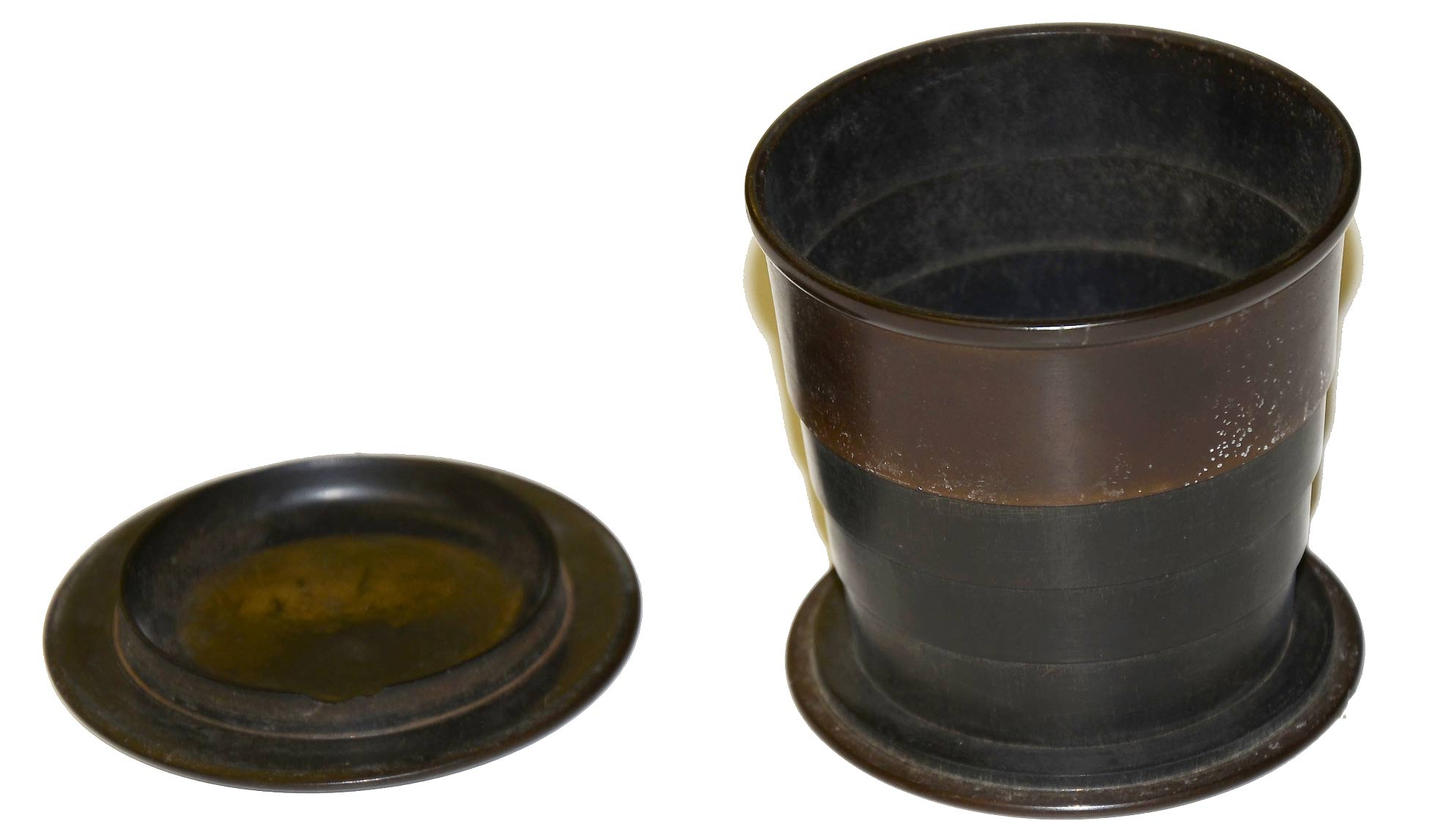 GUTTA PERCHA NILES PATENT COLLAPSIBLE CUP — Horse Soldier