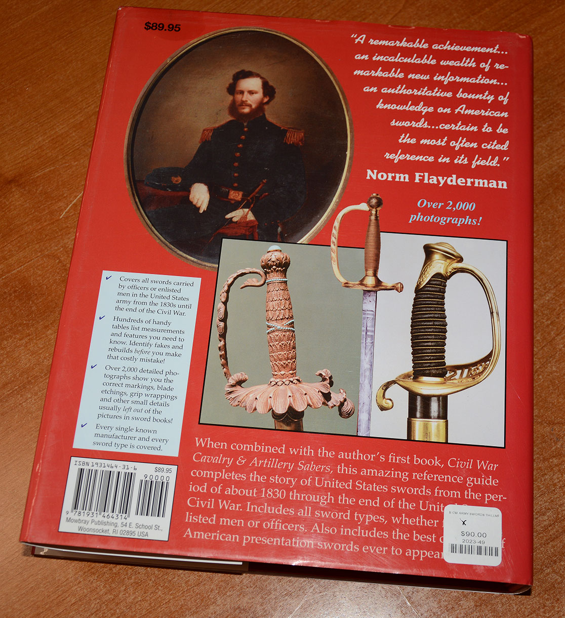 SIGNED COPY OF “CIVIL WAR ARMY SWORDS” BY JOHN H. THILLMANN — Horse Soldier