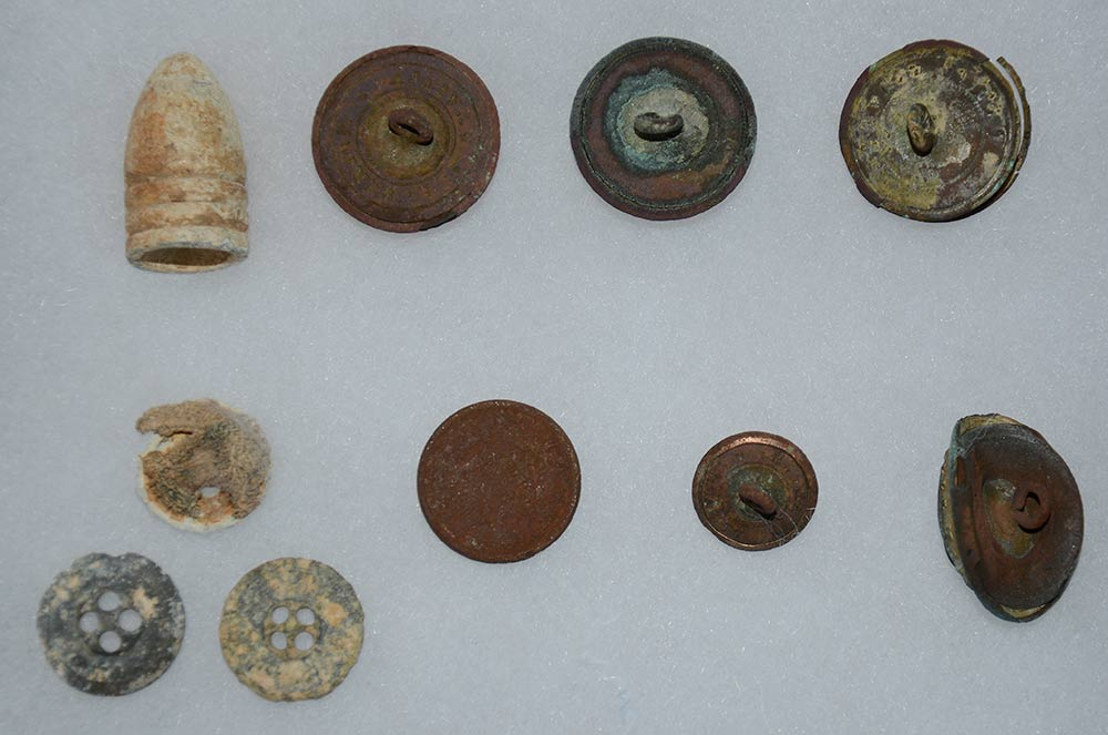 RELICS FROM MINERAL SPRINGS ROAD, CHANCELLORSVILLE – NY BUTTONS, 1860 ...