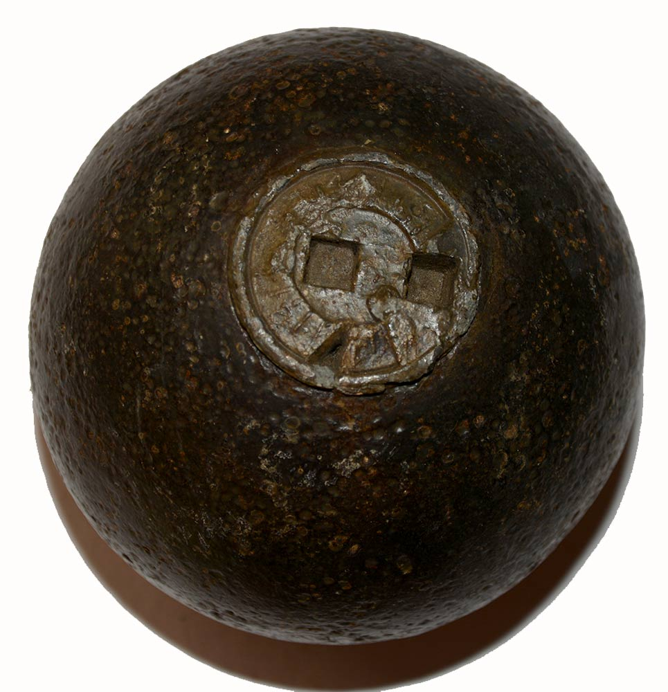 US 12-POUNDER SPHERICAL BORMANN CASE SHOT SHELL FROM GETTYSBURG — Horse ...