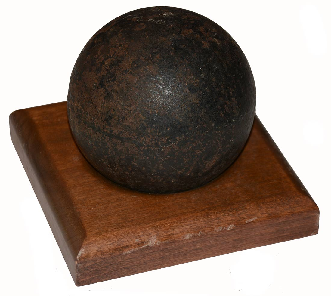 US/CS 4.52-IN 12 LBS SPHERICAL SHOT FROM GAR POST #9 IN GETTYSBURG ...