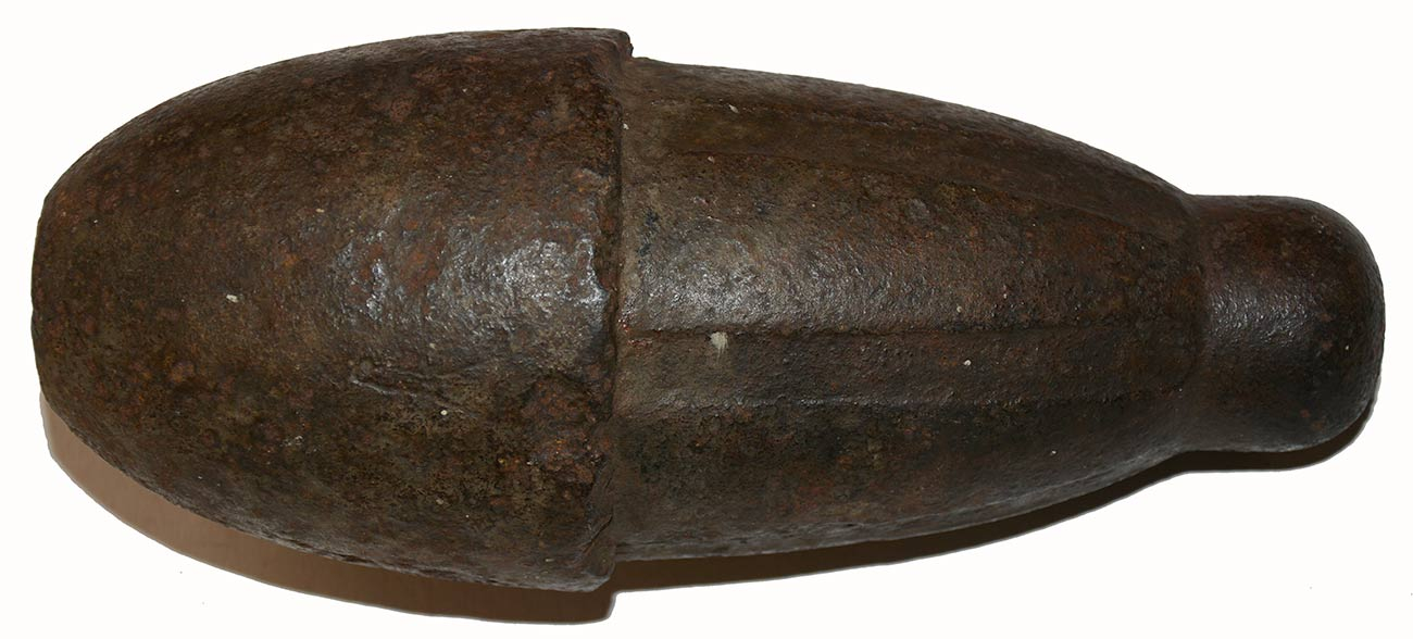 NICE U.S. 3.67” SCHENKL SHELL FROM GETTYSBURG — Horse Soldier