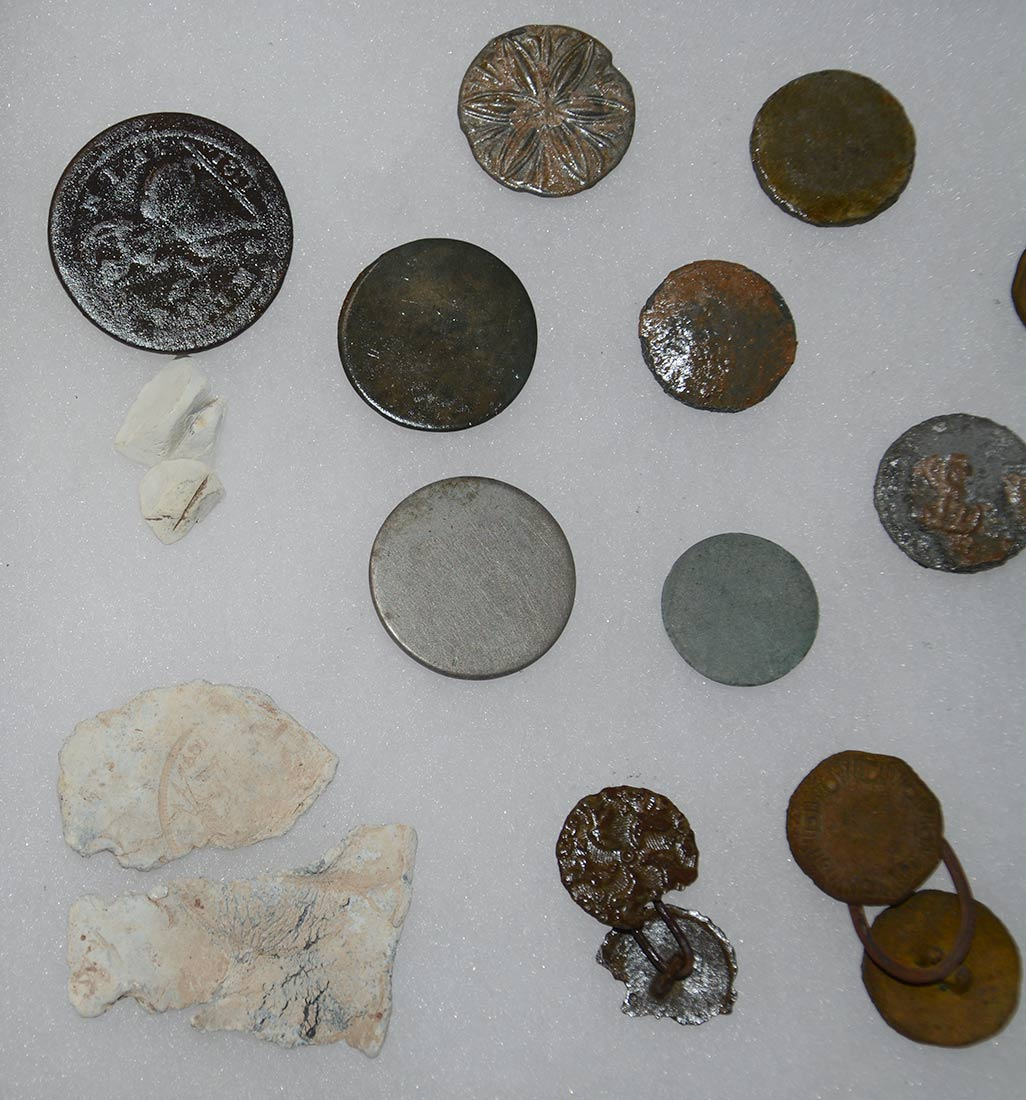 EXCAVATED RELICS FROM REVOLUTIONARY WAR CAMP AT WEST HARTFORD, CT ...