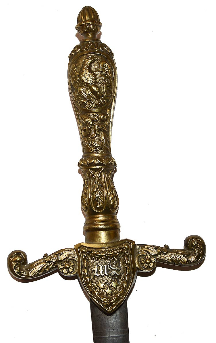 US MODEL 1840 MEDICAL STAFF SWORD PERSONALIZED TO ISAAC F. EVERHART OF ...