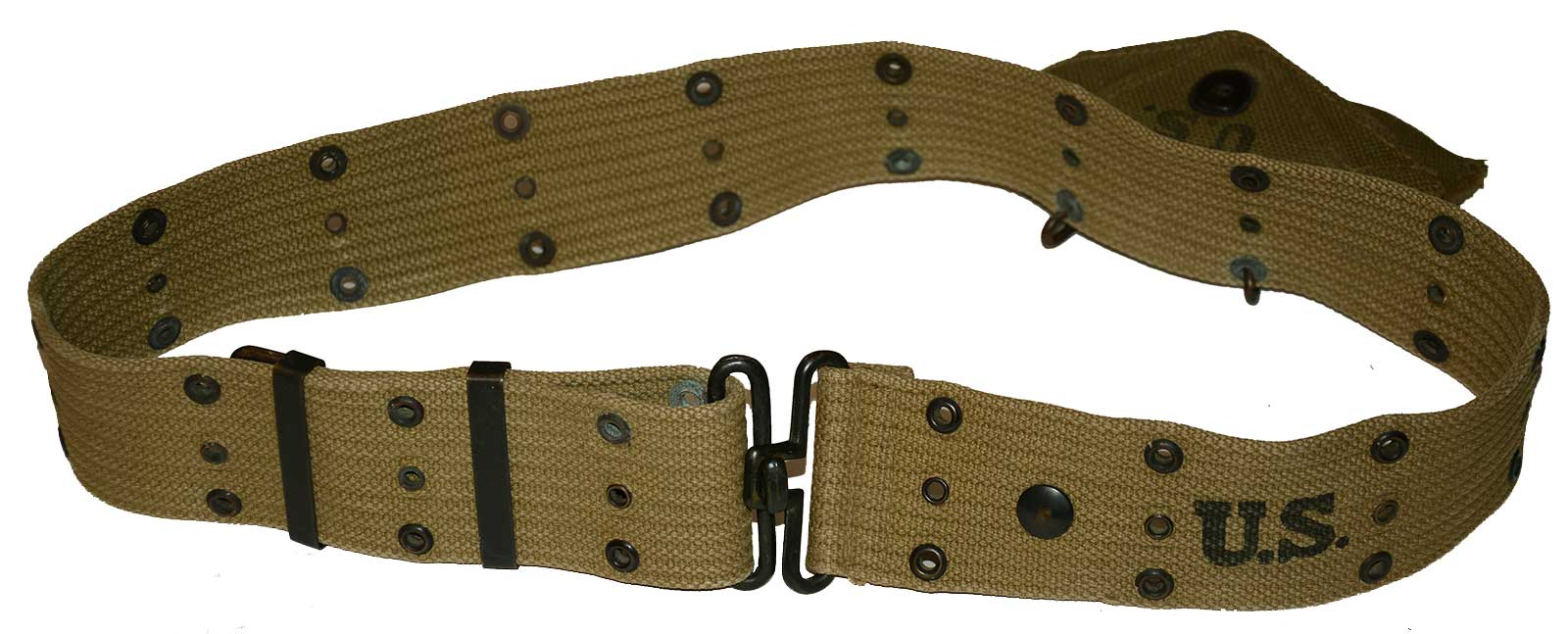 US WORLD WAR TWO PISTOL BELT WITH .45 MAGAZINE POUCH AND FIRST AID ...