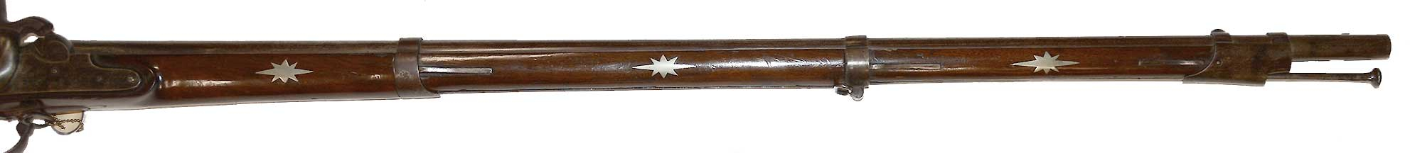 VERY ATTRACTIVE, SILVER INLAID 1830s US MILITIA PRIZE MUSKET WITH LEMAN ...