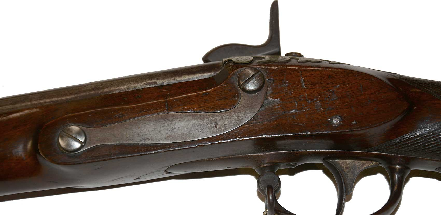 VERY ATTRACTIVE, SILVER INLAID 1830s US MILITIA PRIZE MUSKET WITH LEMAN ...