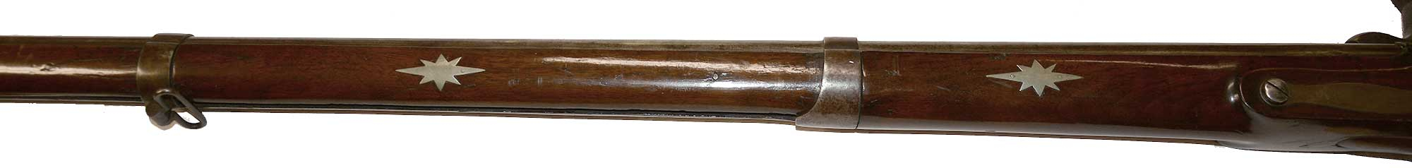 VERY ATTRACTIVE, SILVER INLAID 1830s US MILITIA PRIZE MUSKET WITH LEMAN ...